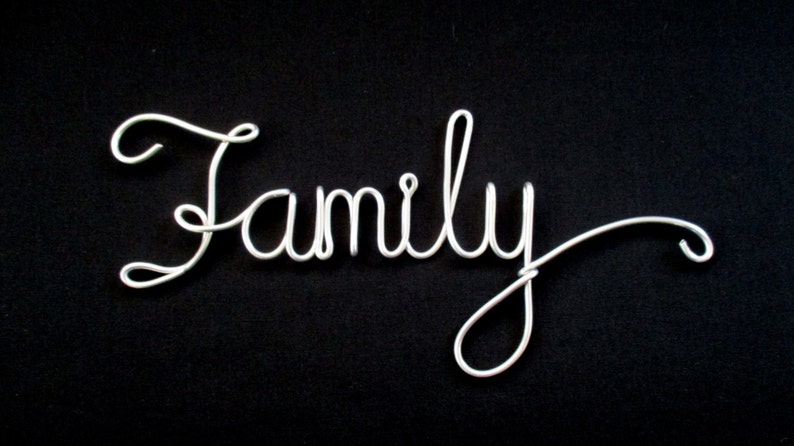 Wire Word Family. Wire Words. Wire Script Words. Wire Word Art. Hanging ...