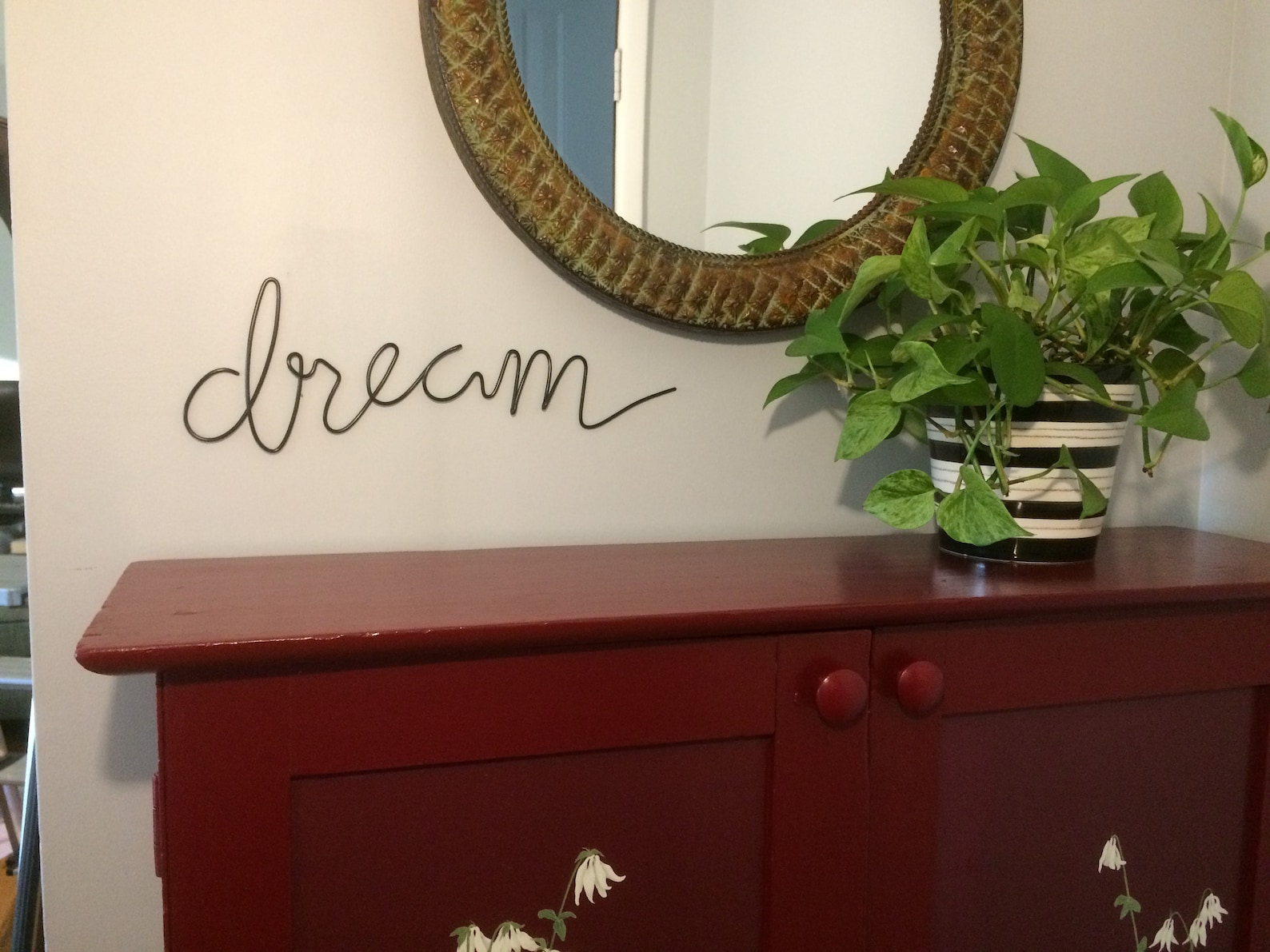 Dream Sign/ Wire Word Art/ Wire Sign/ Metal Word Art/ Wire Writing ...