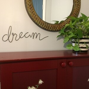 Dream Sign/ Wire Word Art/ Wire Sign/ Metal Word Art/ Wire Writing ...