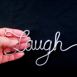 Wire Words,wire Word Laugh,wire Script Words,cursive Wire Words,hanging ...