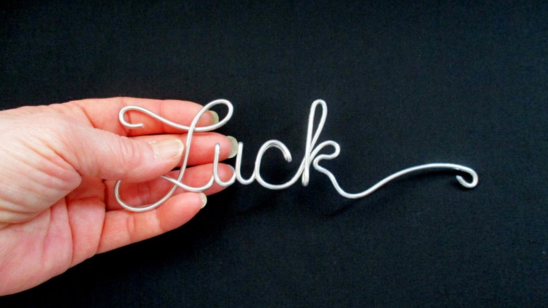 Wire Word Luck Wire Words Luck Wire Script Words Wire - Etsy