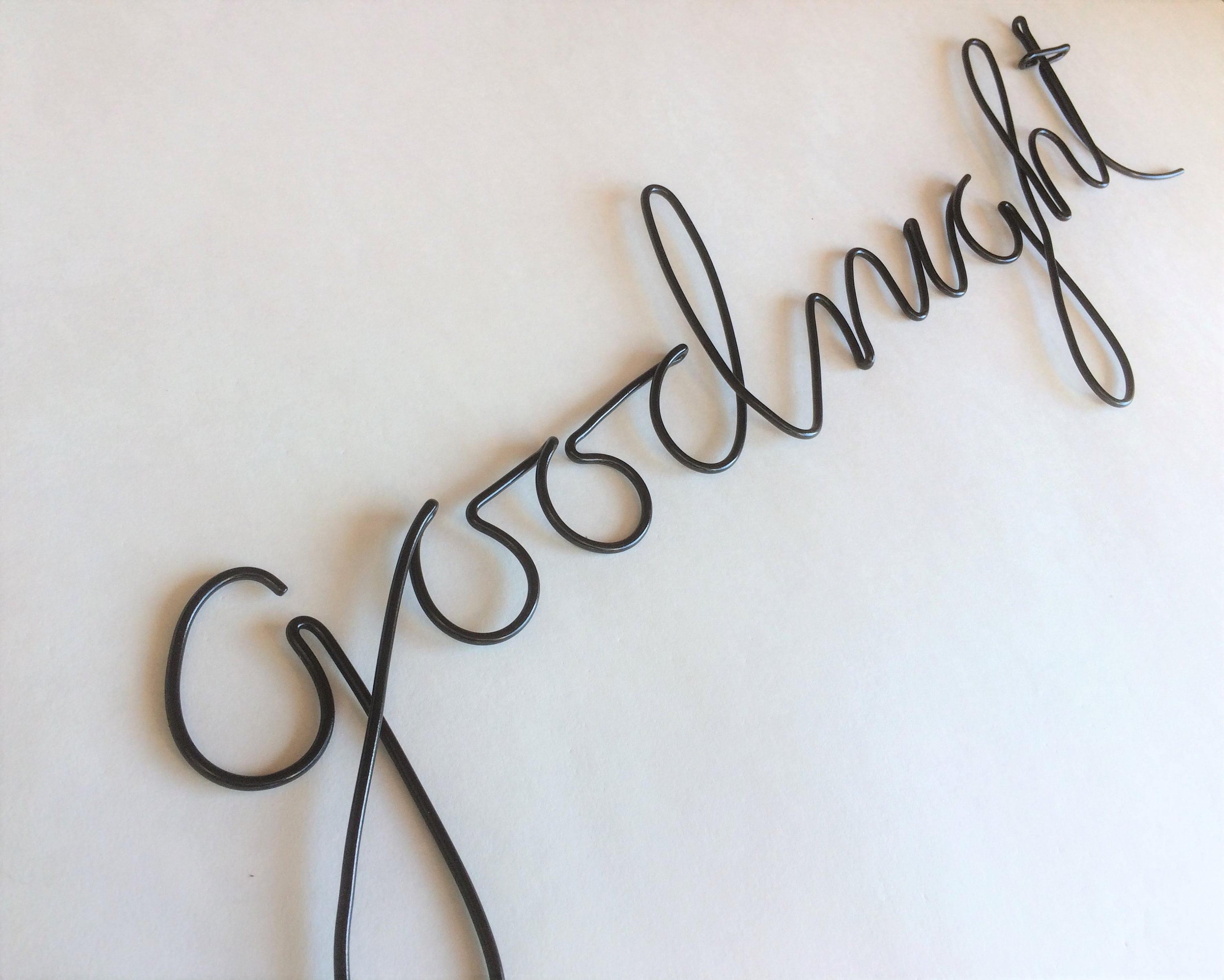 Wire Word Art Goodnight Sign Wire Writing Wire Signmetal | Etsy