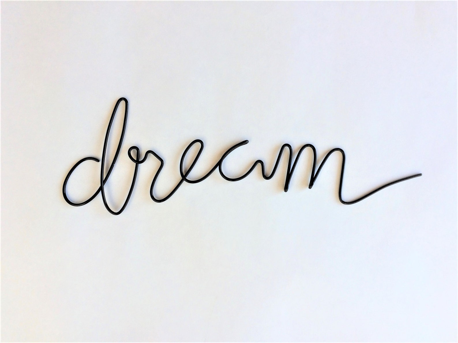 Dream Sign/ Wire Word Art/ Wire Sign/ Metal Word Art/ Wire Writing ...