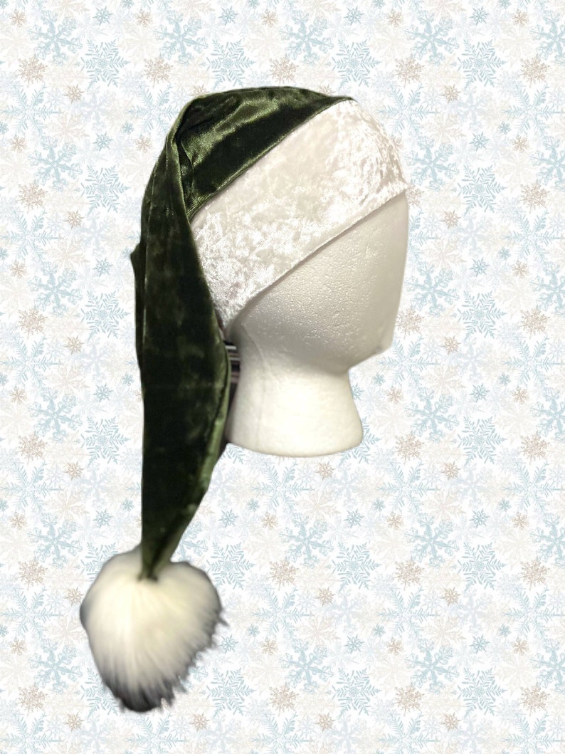 Slouchy Top Knot Hat Pattern, Santa Hat Sewing Pattern, Elf Hat Pattern ...