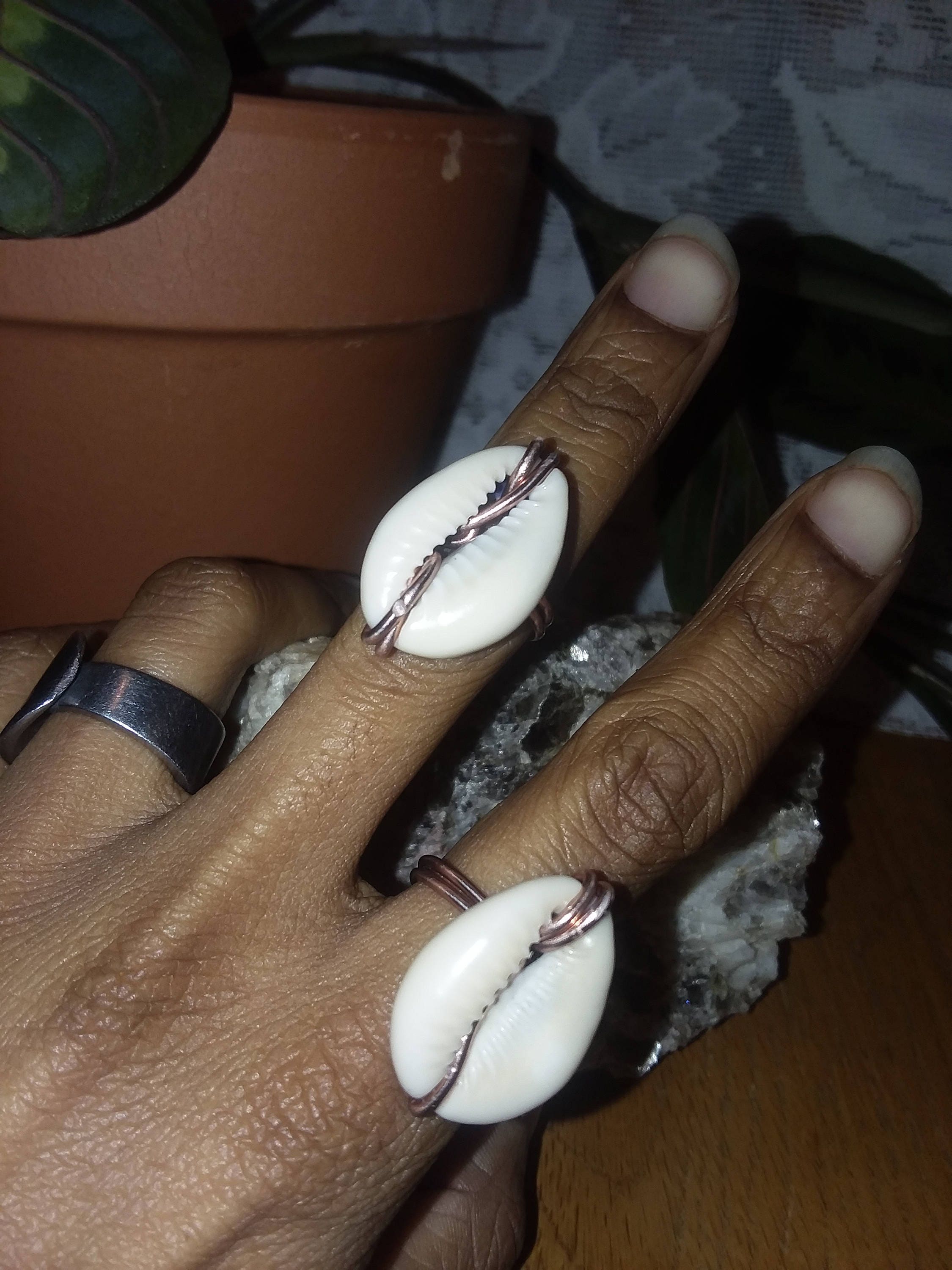 Cowrie Shell Rings - Etsy