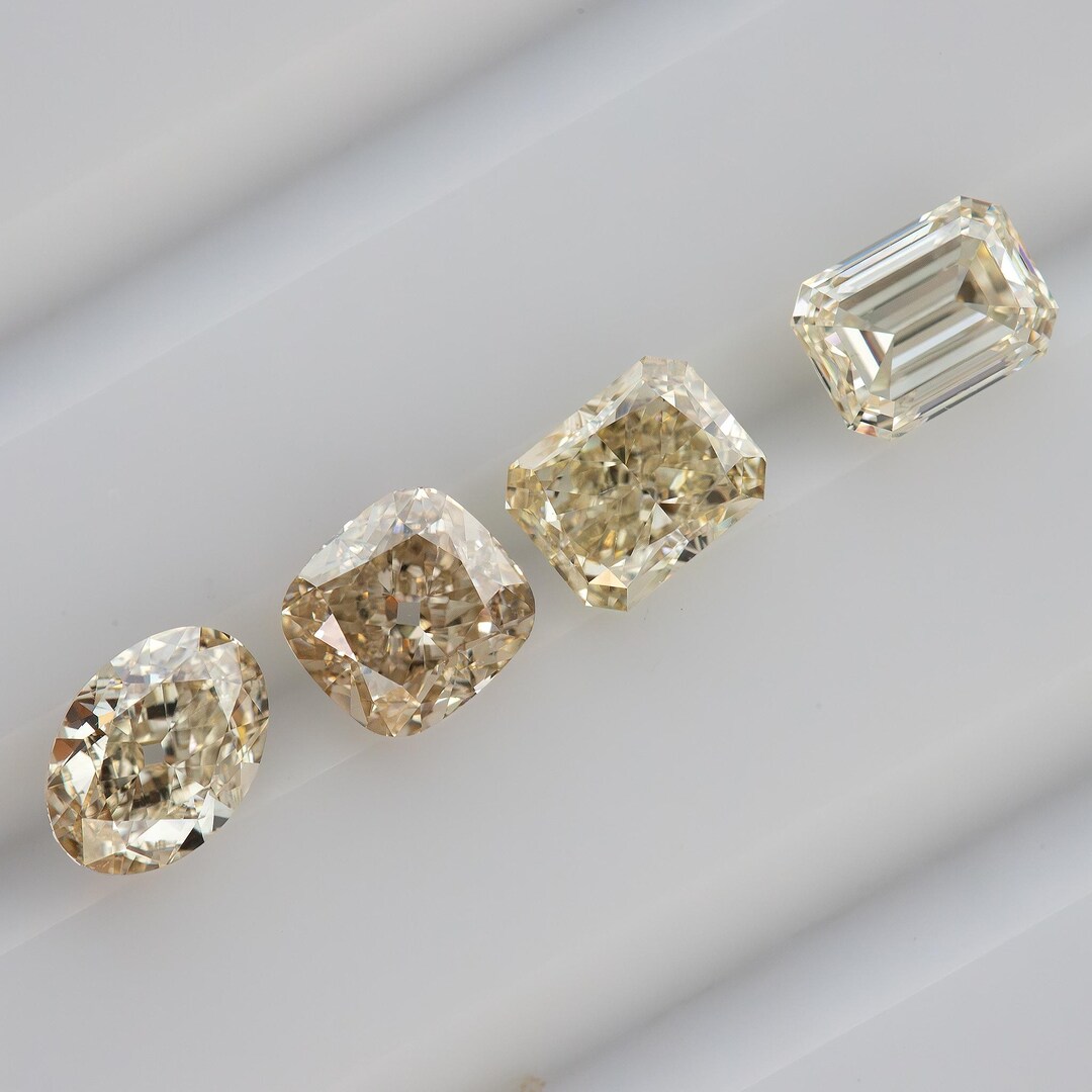 Select From 4 Natural Untreated African Loose Diamonds, Champagne ...