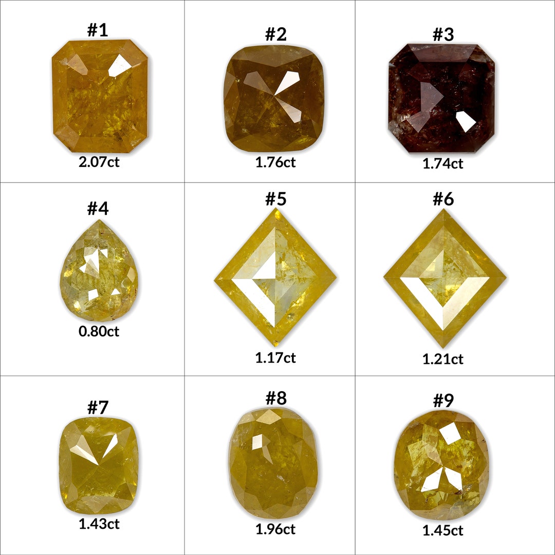 Select From Fancy Color Untreated Natural Diamonds Rose Cut Shapes ...