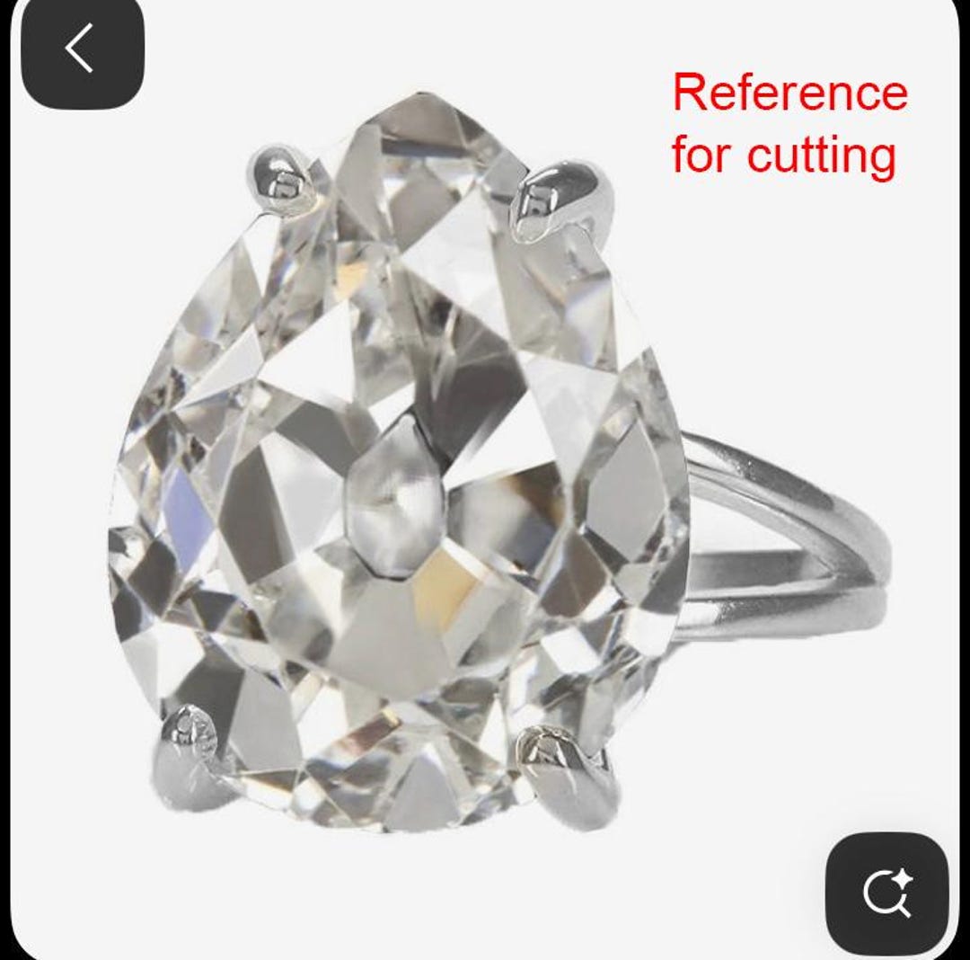 Reserved Listing - Custom Pear 10x8mm Old Mine Cut Lab Grown Salt ...