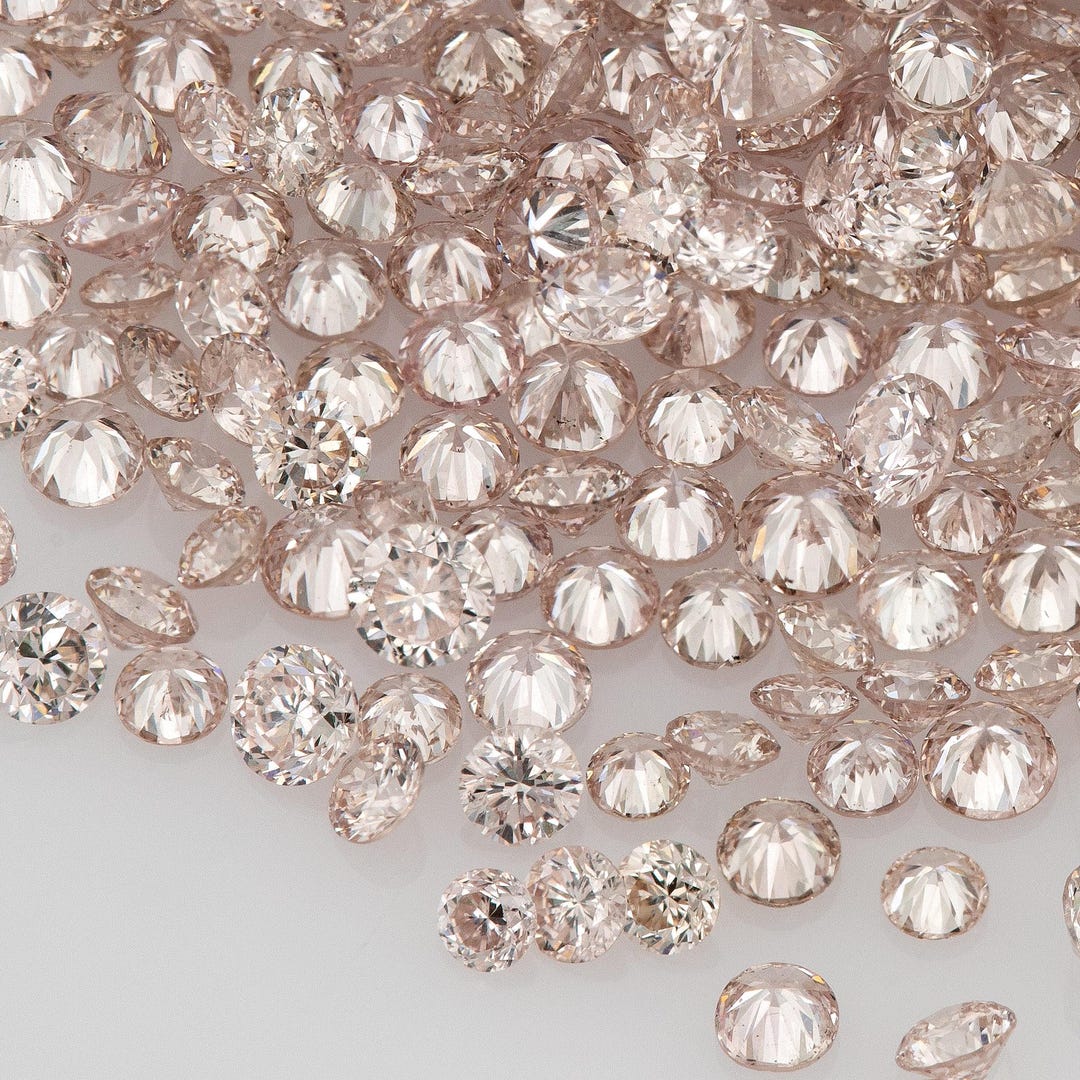 Argyle Pink Rose Diamonds 0.25ct 0.8mm to 2.5mm Mix Scoop Fancy Rose ...