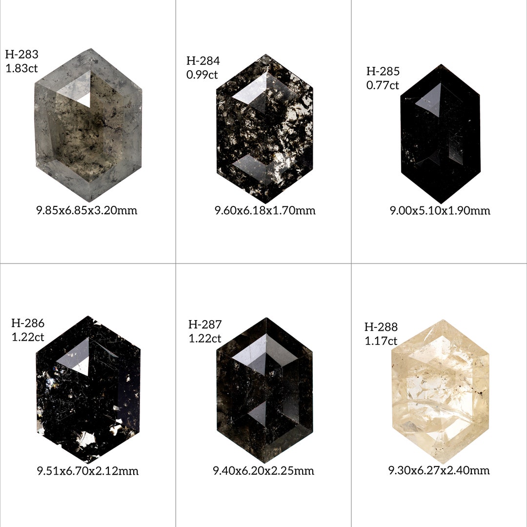 Select From Untreated Fancy Color Natural Diamonds Hexagon Geometric ...
