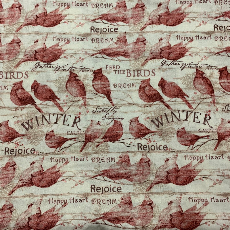Cardinal Fabric - Etsy