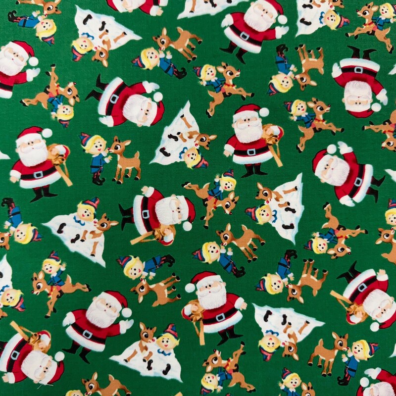 Rudolph Fabric - Etsy