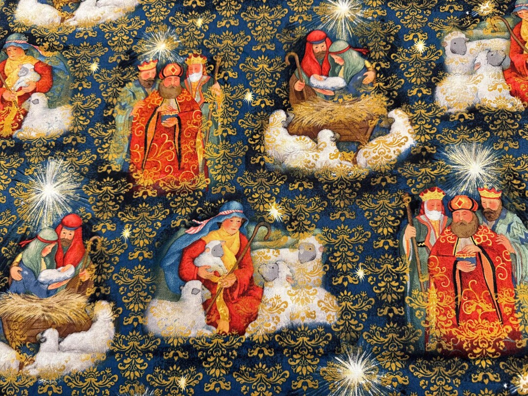 Fabric Remnant / Three Kings / Christmas - Etsy