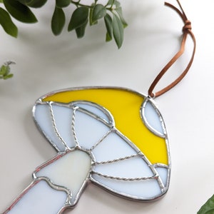 Mushroom Stained Glass Suncatcher / Whimsical Toadstool Glass Art - Etsy