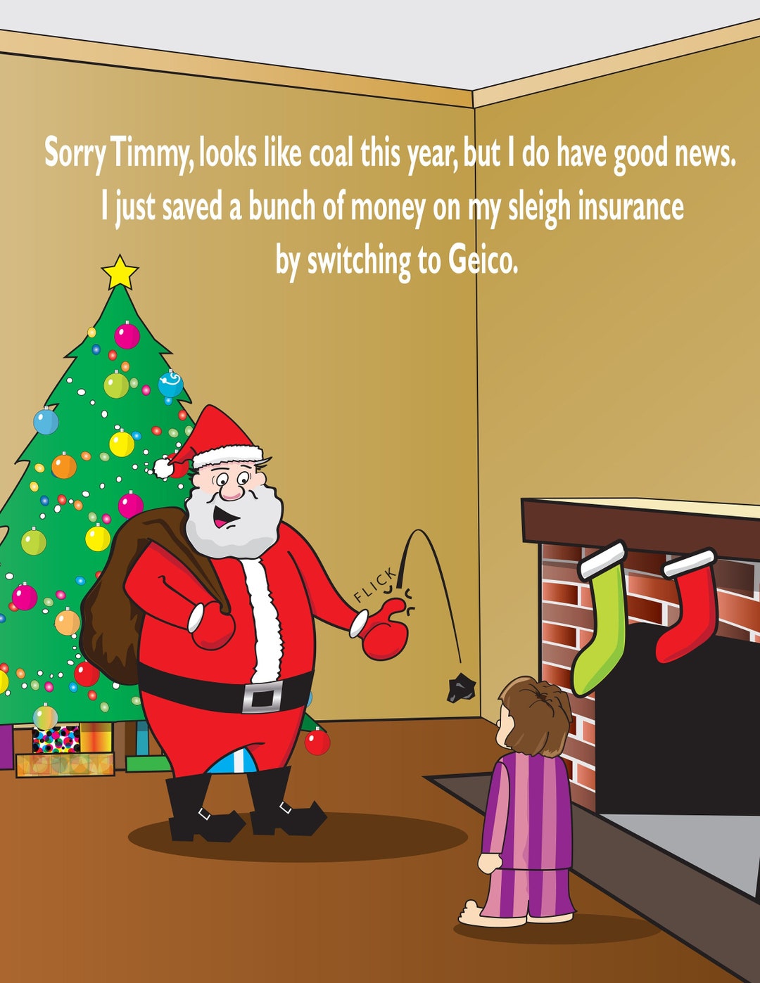 Funny Santa Claus, Geico Christmas, Insurance, Funny Holiday Greeting ...