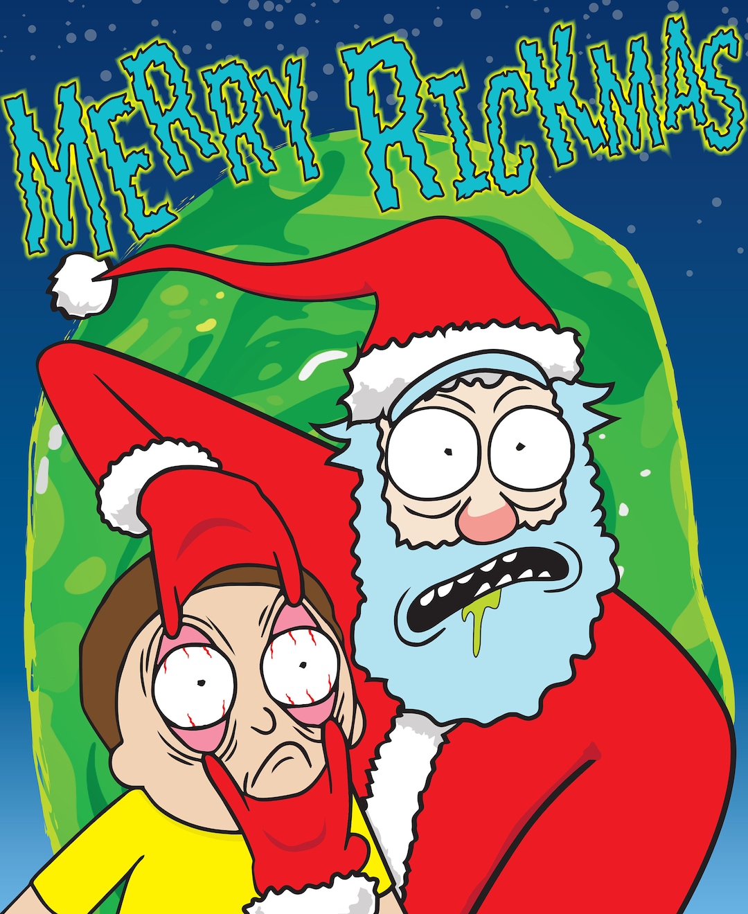 Merry Rickmas, Christmas Card, Rnm, Interdimensional, Rick, Adult Swim ...