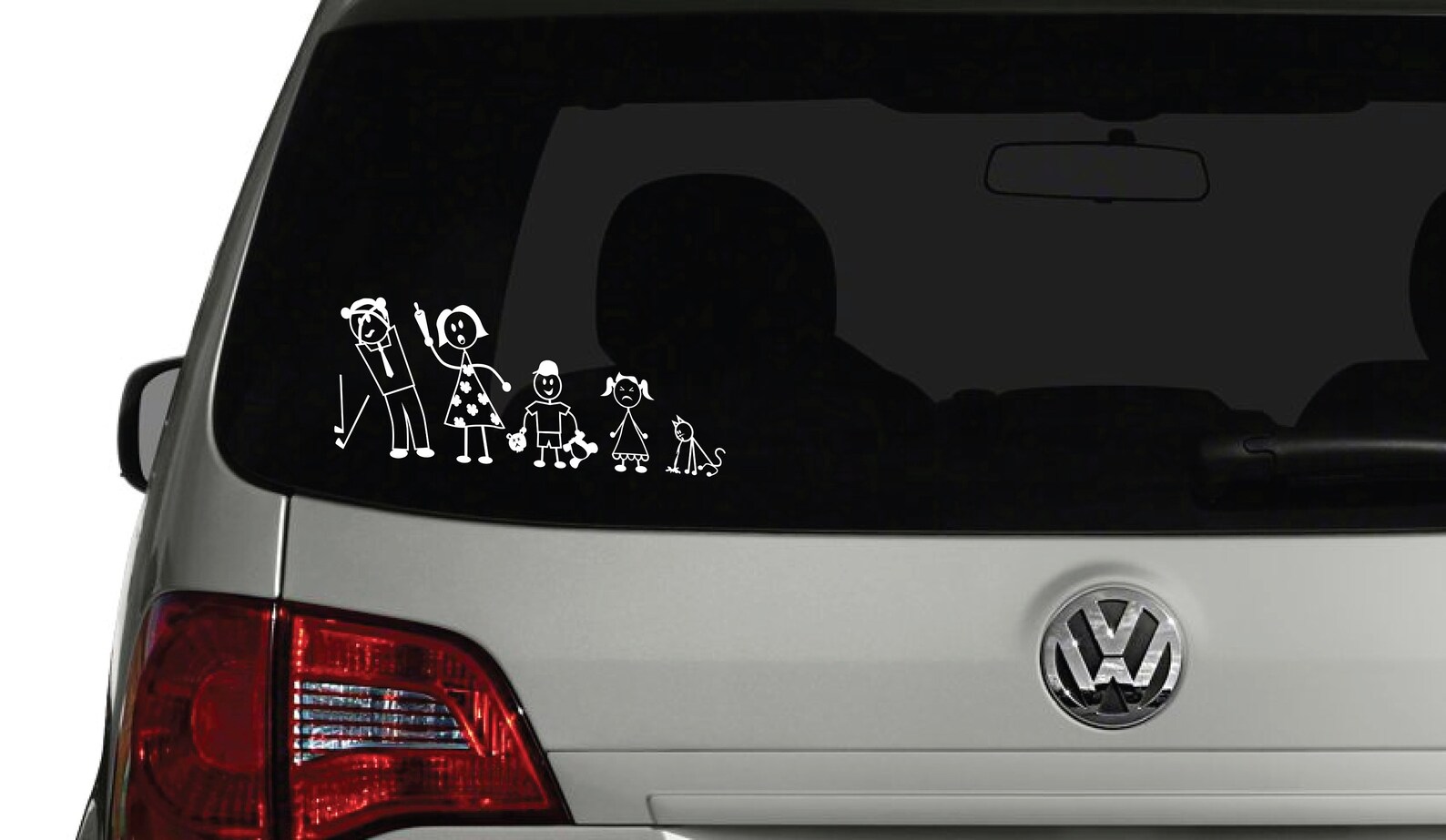Stick Figure Family, Car Window Sticker, Funny Stick Figure Family ...