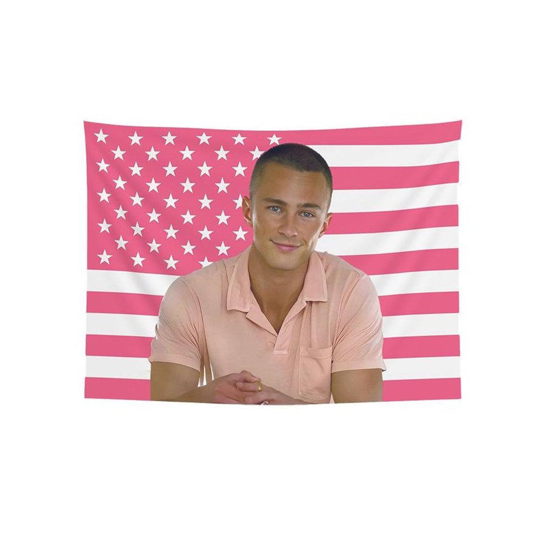 Drew Starkey Flag, Rafe Cameron Flag, Pink American Flag Poster ...
