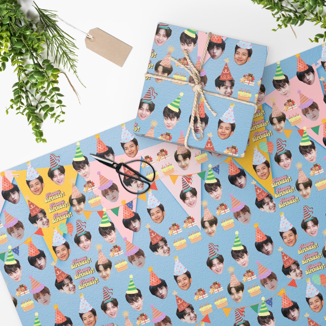 Kpop Boy Band Birthday Wrapping Paper Cute Gift Wrapper - Etsy