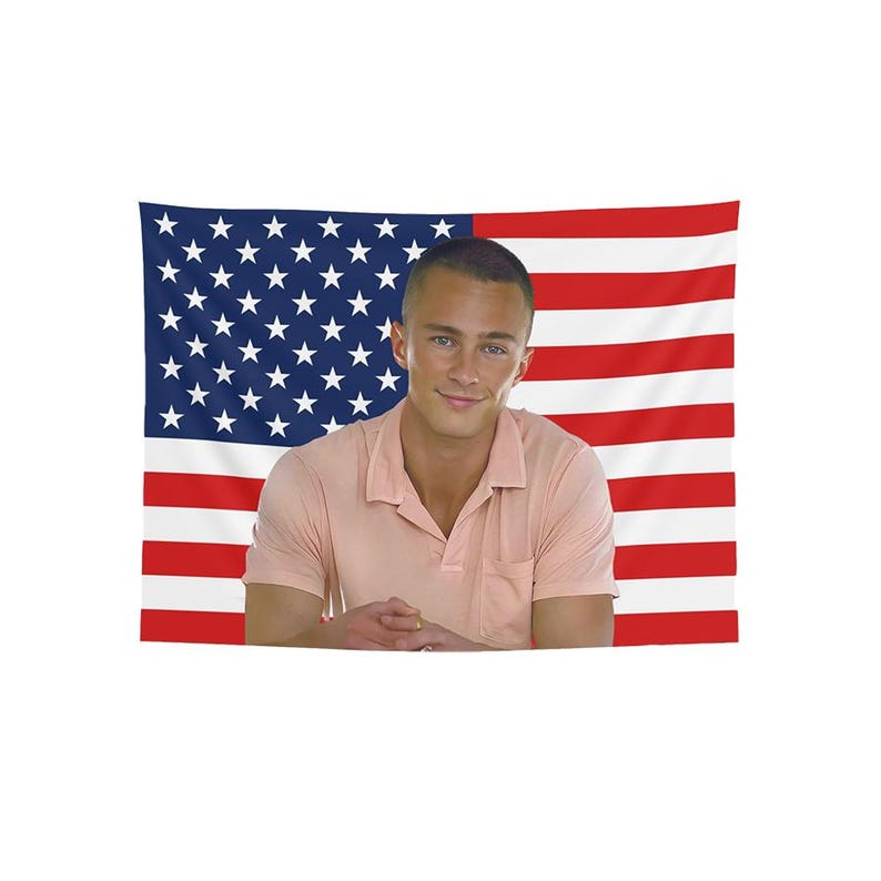 Drew Starkey Flag, Rafe Cameron Flag, Pink American Flag Poster ...