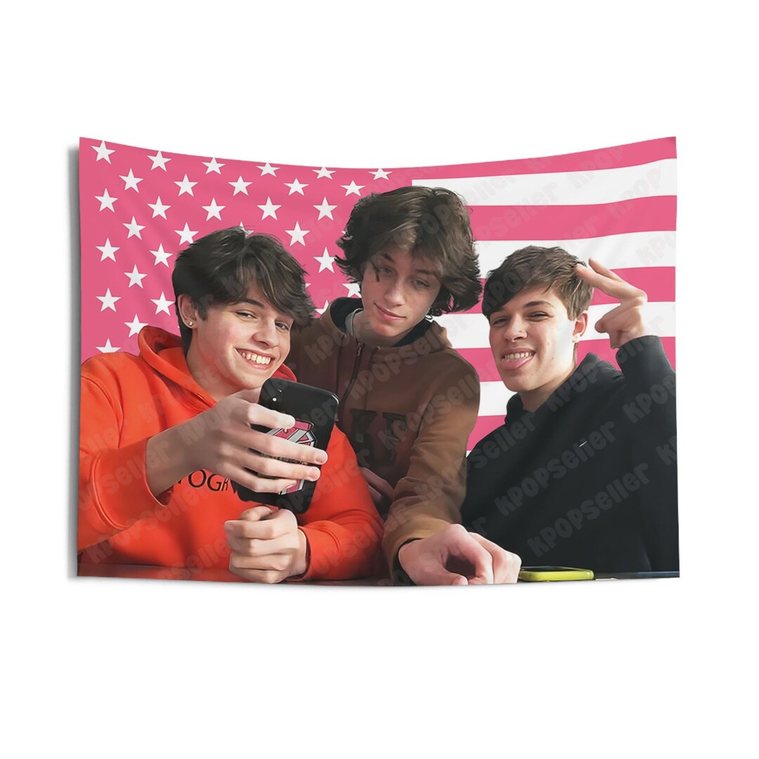 Sturniolo Triplets American Flag 27x37' Poster Cute Wall Birthday Gift ...
