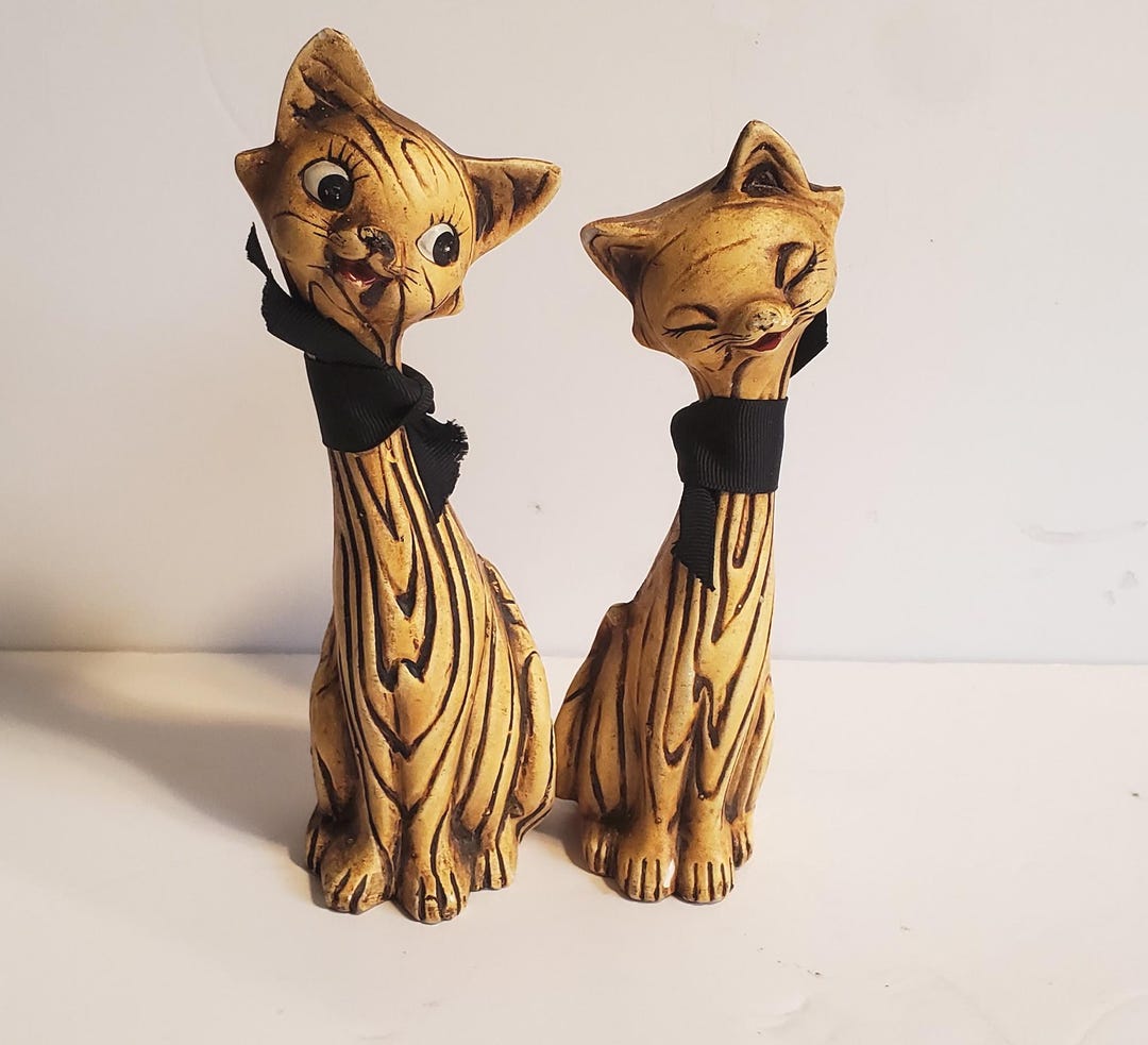 Pair Retro Ceramic Siamese Cats Wales China Made in Japan, Kitsch Cat ...