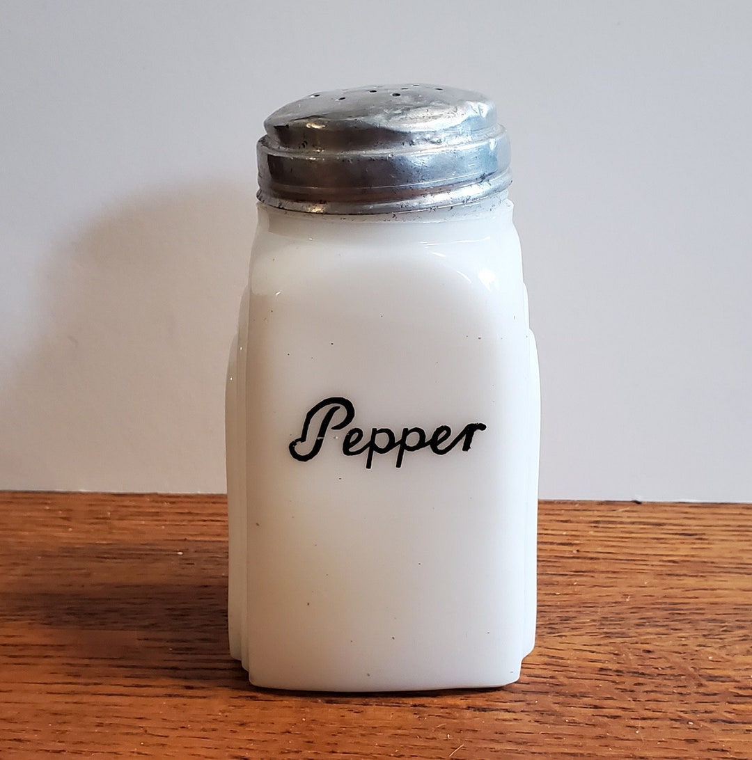 Mckee Roman Arches, Roman Arch White Opaque Glass Pepper Shaker ...