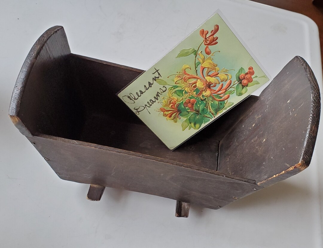 Primitive Doll Cradle Hand Made by Grandfather. Early 1900s Rustic Wood ...
