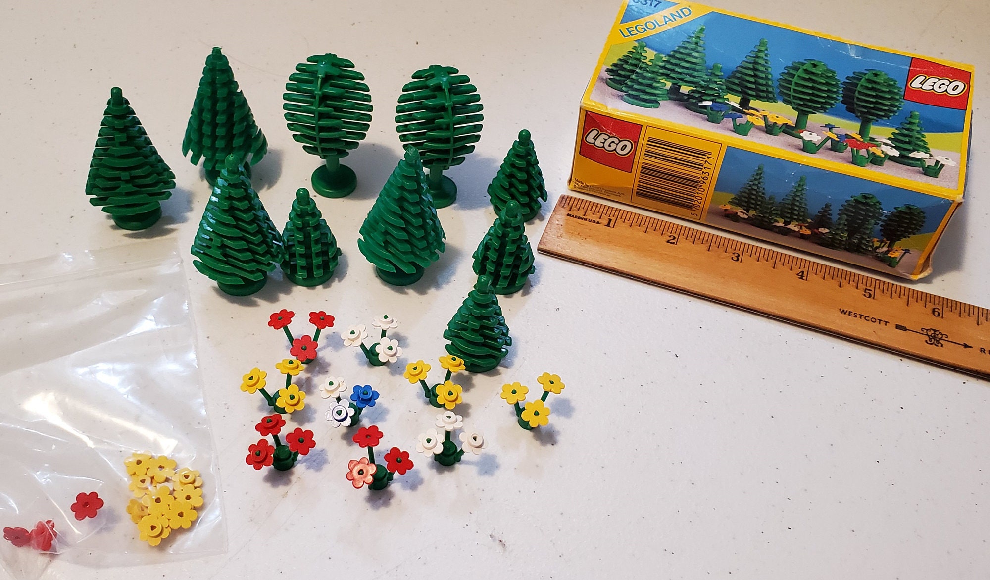 1988 LEGOLAND 6317 Trees and Flowers Complete With Open Box and Extras ...