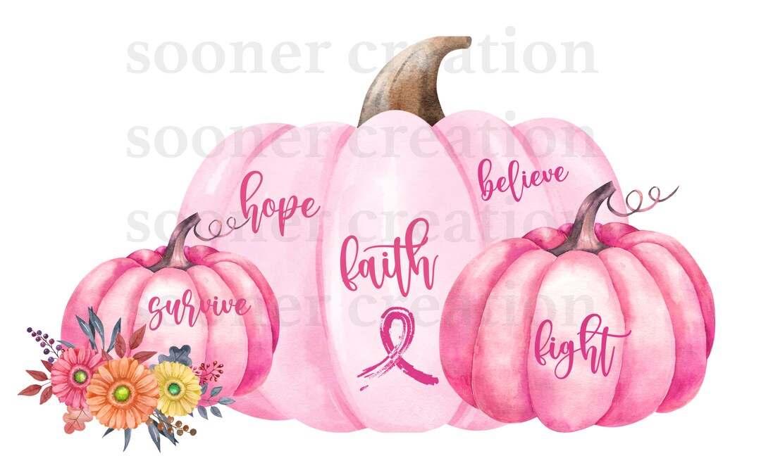 Breast Cancer Awareness Pumpkin Download, Sublimation, JPEG, PNG - Etsy