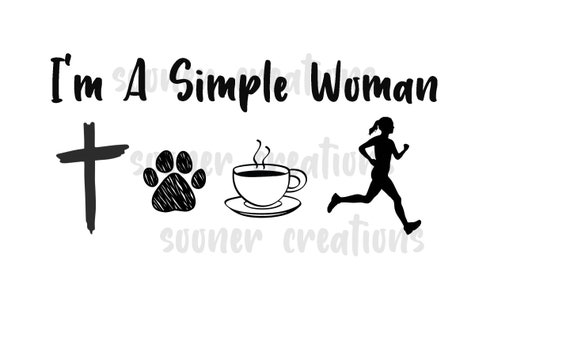 Simple Woman Jesusdogs Coffee Runner SVG PNG JPEG | Etsy