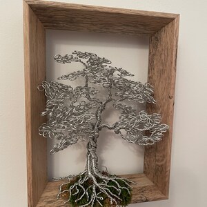 Twisted Tree of Life Bonsai Tree Framed Decor Wire Hand Crafted Bonsai ...