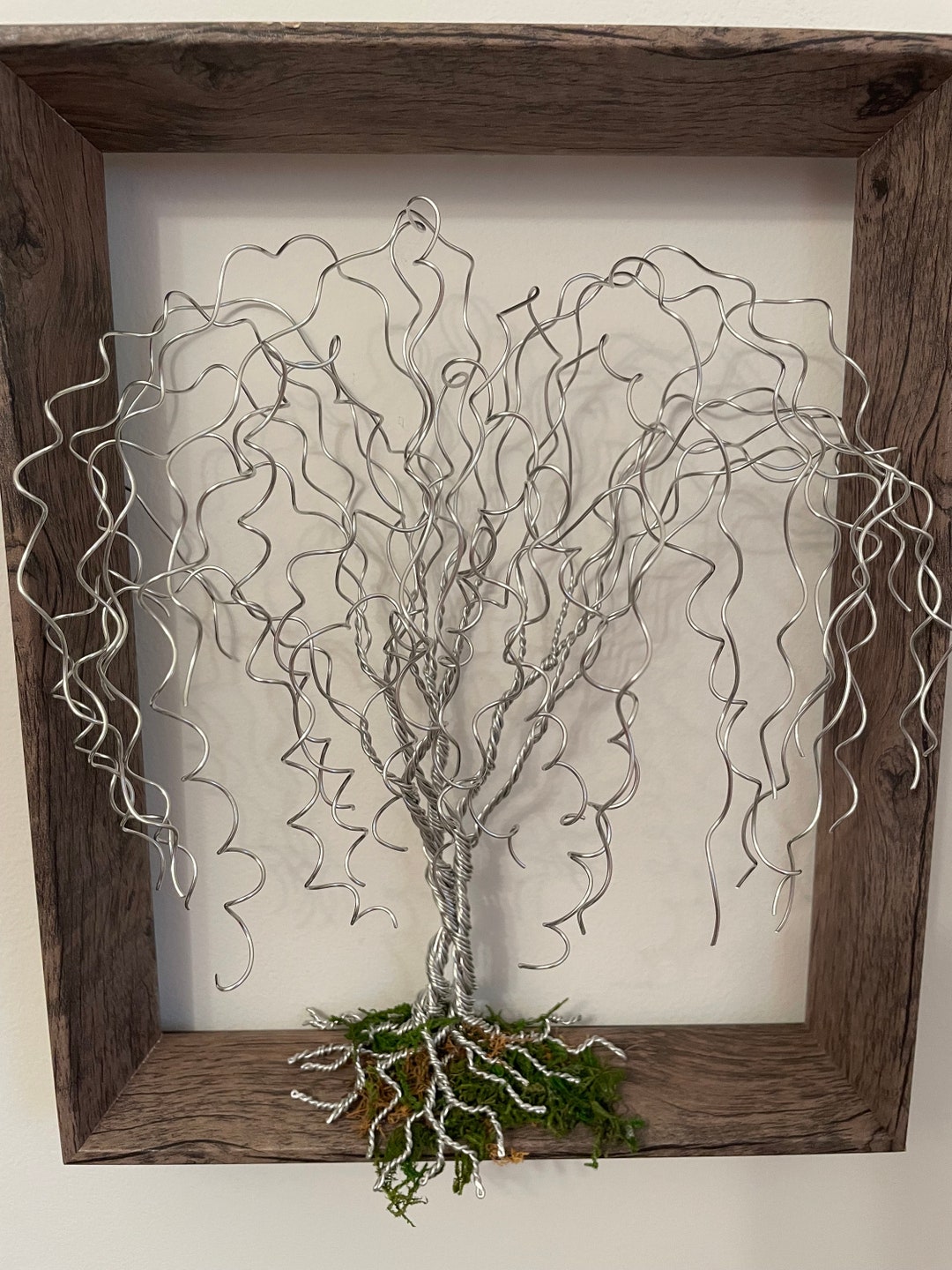 Twisted Tree of Life Bonsai Tree Framed Decor Wire Hand Crafted Bonsai ...