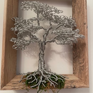 Twisted Tree of Life Bonsai Tree Framed Decor Wire Hand Crafted Bonsai ...