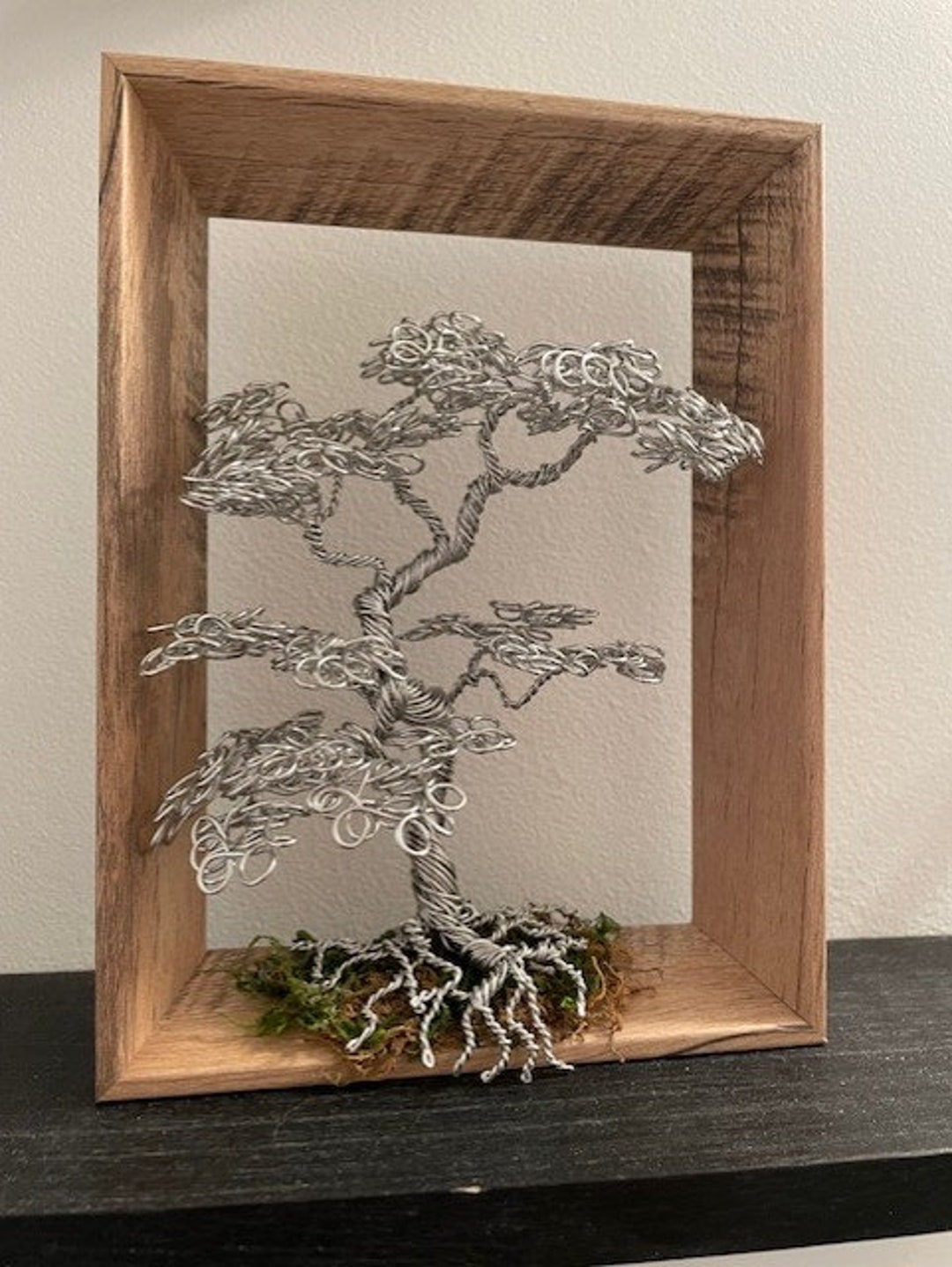 Twisted Tree of Life Bonsai Tree Framed Decor Wire Hand Crafted Bonsai ...