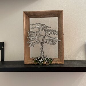 Twisted Tree of Life Bonsai Tree Framed Decor Wire Hand Crafted Bonsai ...
