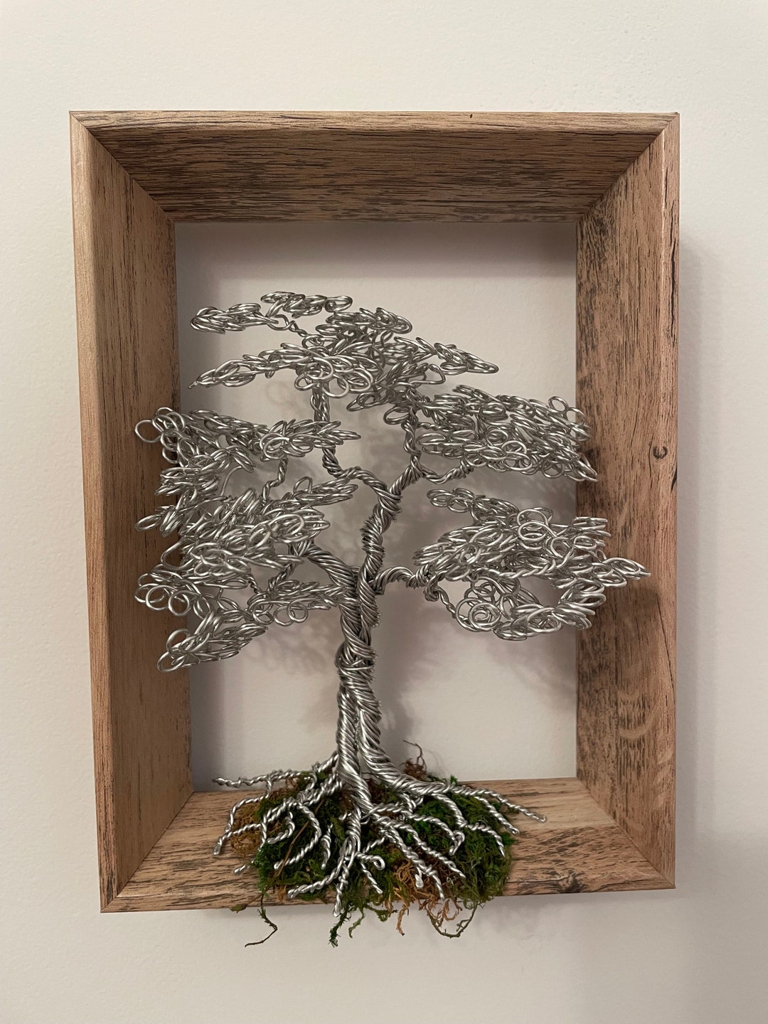 Twisted Tree of Life Bonsai Tree Framed Decor Wire Hand Crafted Bonsai ...