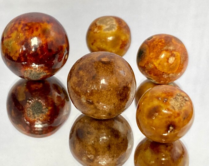 Antique Collectible Rare X5 German BENNINGTON Clay Toy Marbles in ...