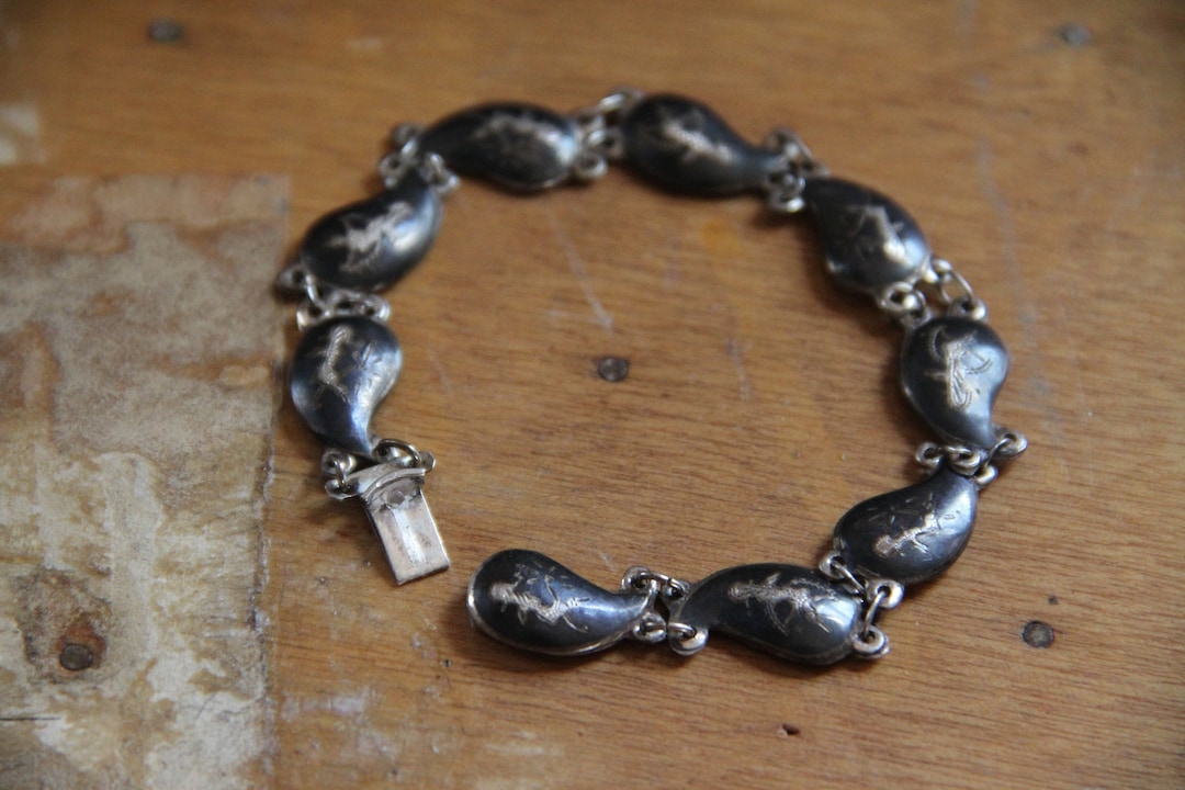 Vintage Siam Sterling Silver Mekkala Goddess Bracelet - Etsy