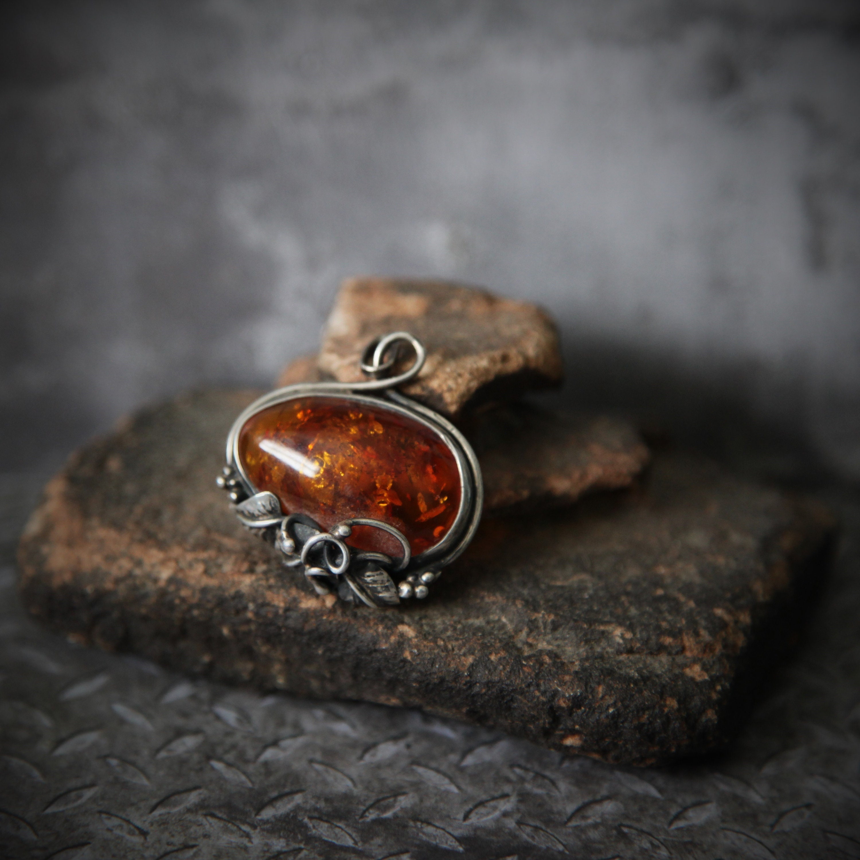 Vintage Ornate Art Nouveau Style Natural Baltic Amber | Etsy