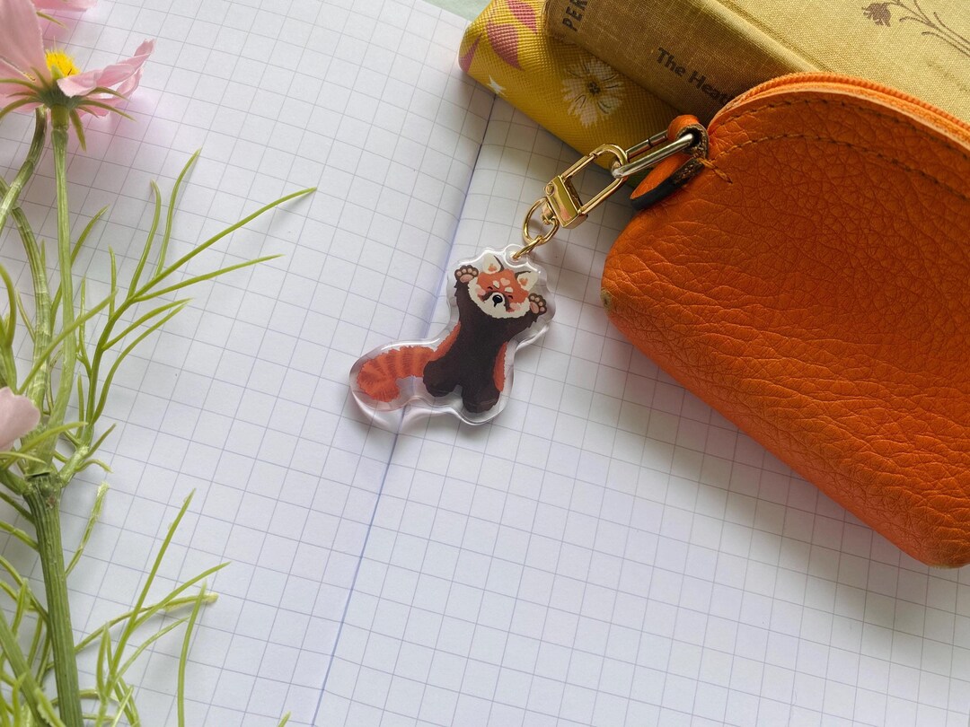 Red Panda Keychain - Red Panda Charm - Cute Red Panda - Red Panda Fan ...