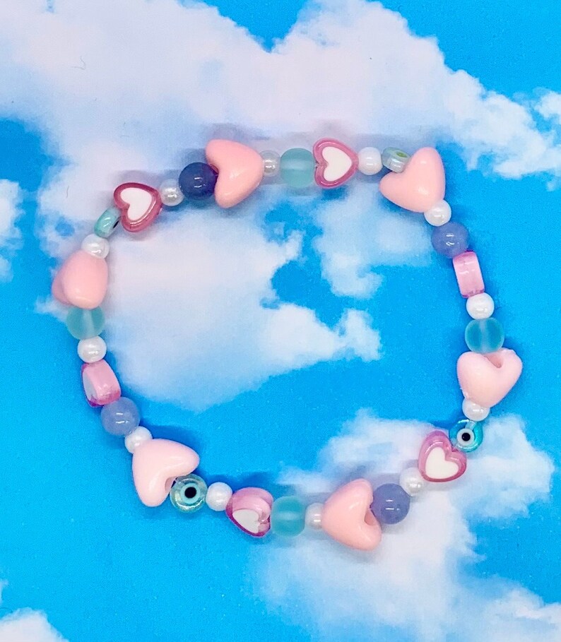Subtle Trans Pride Stretch Gemstone Bracelet~ Aquamarine Crystals~ LGBT ...