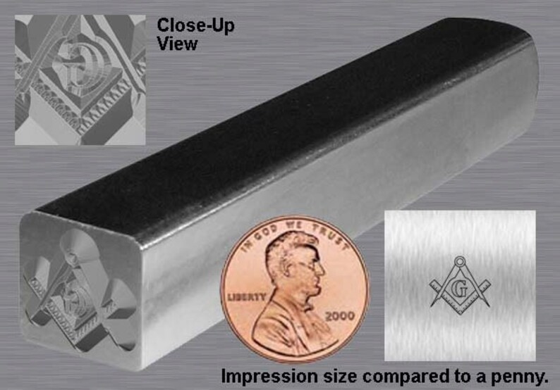 MASONIC Metal Marking Steel HAND STAMP Square & Compass All | Etsy