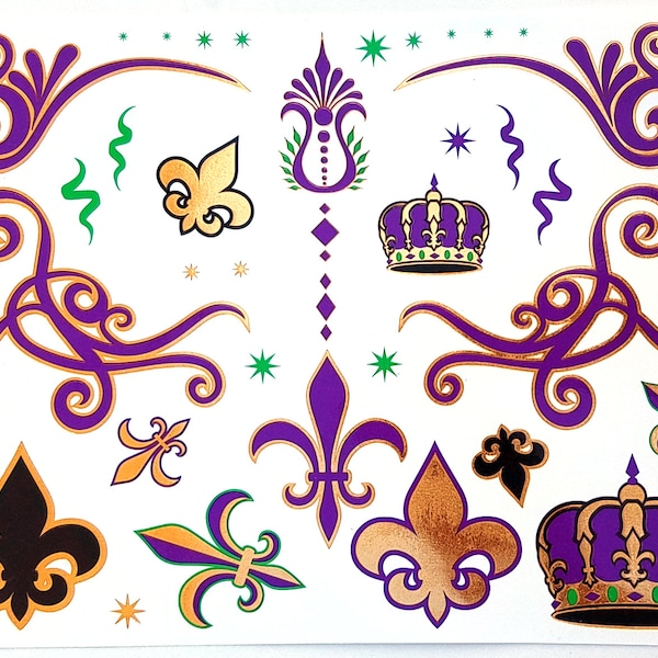 Mardi Gras Tattoos - Etsy