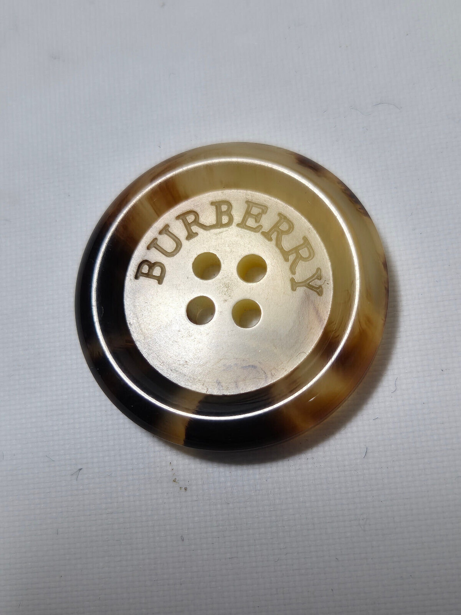 10 Burberry Stamped Buttons Brown Cream Mix, 20mm Plastic Type- NEW ...