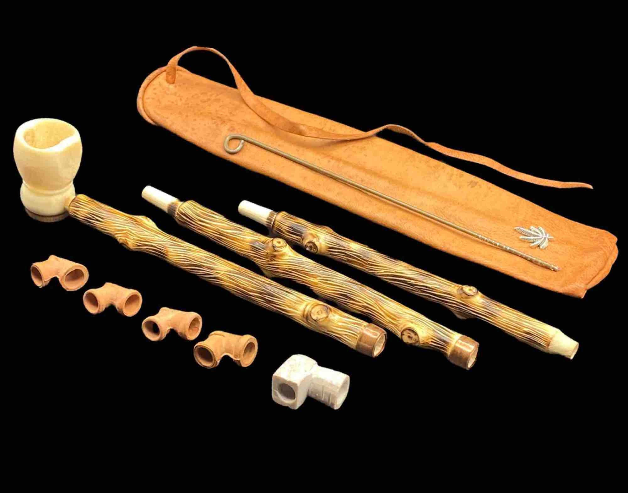 Moroccan 3 Piece Handmade Rosewood Pipe Deluxe Pack - Etsy