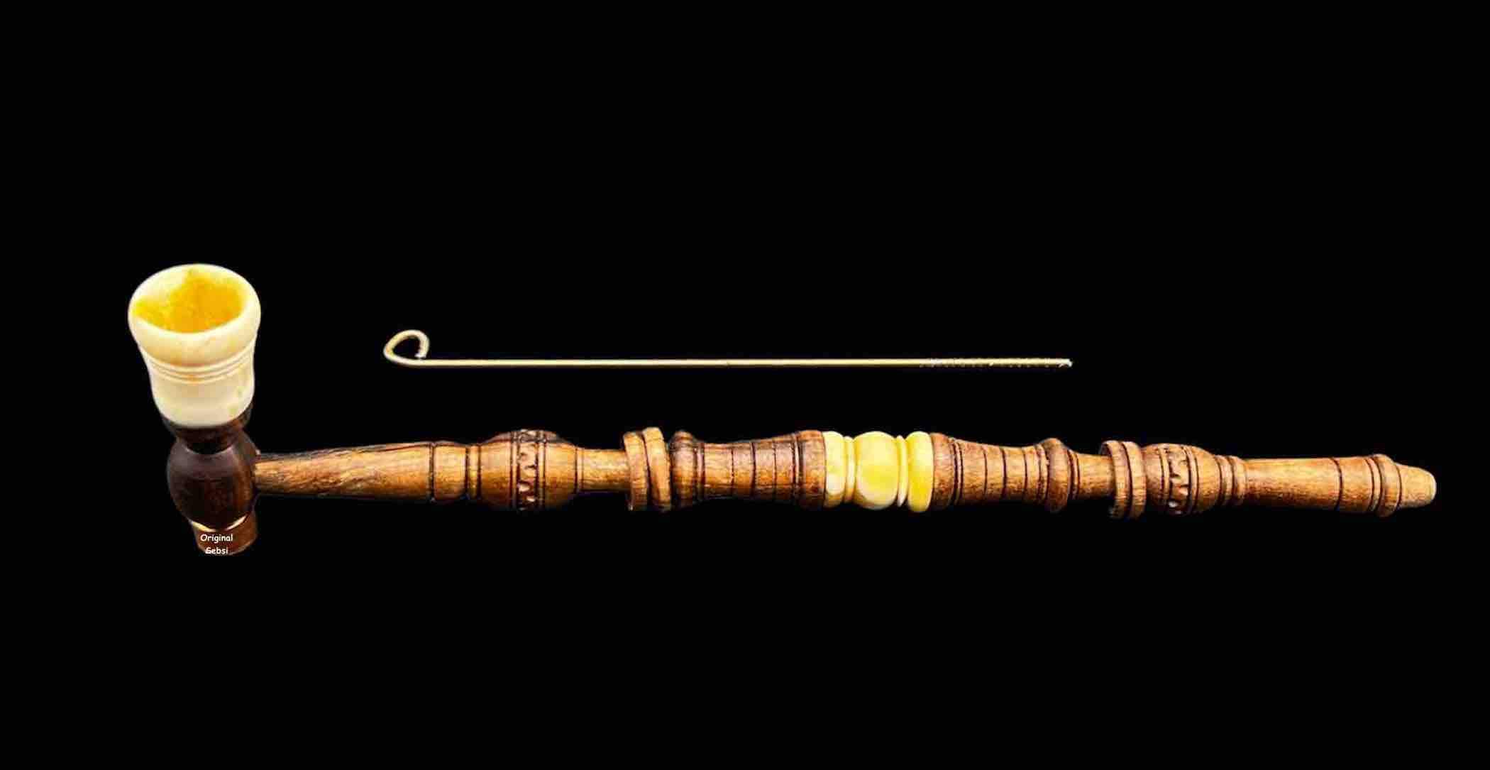 Traditional Moroccan Wood and Bone Pipe - Etsy