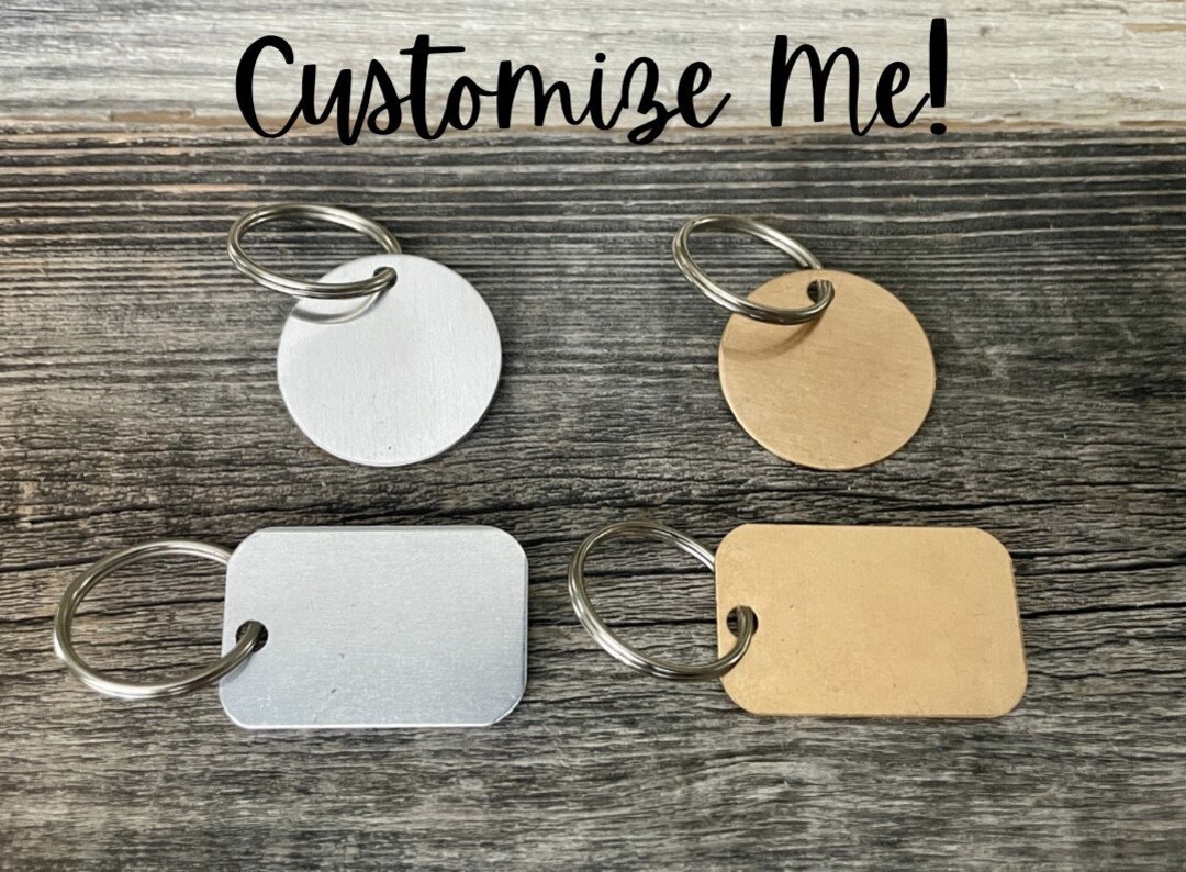 Custom Hand Stamped Metal Keychains Personalize It in Aluminum or ...
