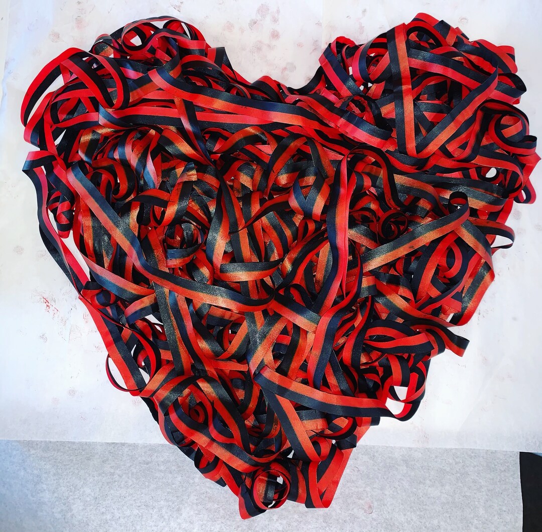 New Silk Typewriter Ribbon. Black and Red Inked Silk Ribbon on the ...