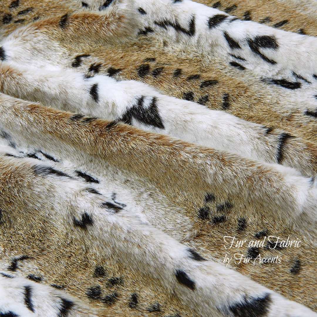 Spotted Snow Lynx - Faux Fur Fabric,craft Squares,fun Fur - Baby Photos ...
